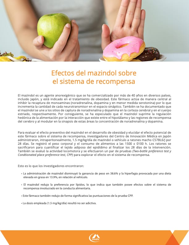 Efectos del mazindol sobre el sistema de recompensa - Medical Medix®