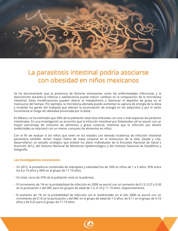 La parasitosis intestinal podría asociarse con obesidad en niños ...